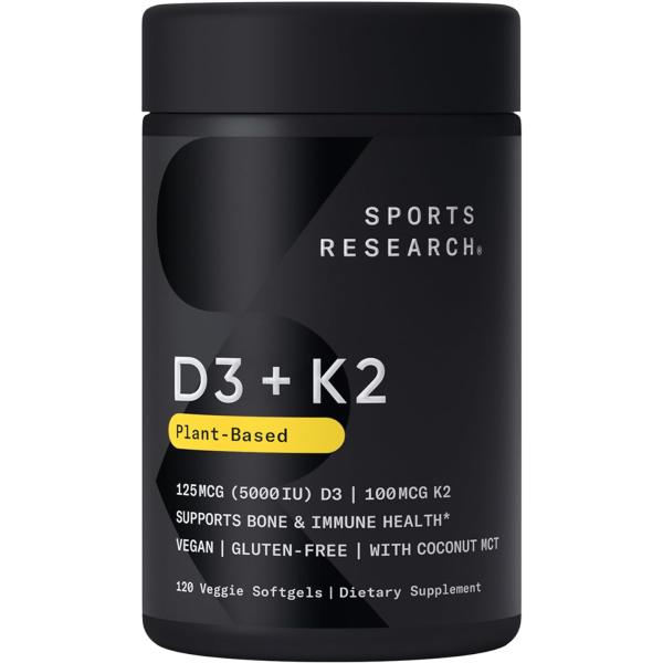 【商品説明】あなたの健康をサポートしてくれるSports Research Plant-Based Vitamin K2 + D3 with Organic Coconut Oil。骨、筋肉の健康を促進する、高品質サプリメントソフトジェルで...