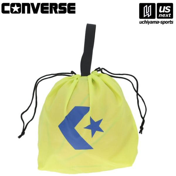 /メーカー コンバース（ CONVERSE ）/品名 一本手巾着ボールケース/品番 C2453097/カラー 4229（ライム×ネイビー）/サイズ 30×40×16cm/重量 60g/素材 ポリエステル/生産国 中国/持ち手のついたボールケ...