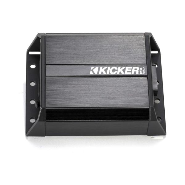 Kicker 超小型マリングレードPXシリーズ 1chパワーアンプ PXA200.1（42PXA2001）です。定格出力（14.4V）：25Wｘ1ch（4Ω）、50Wｘ1ch（2Ω）、100Wｘ1ch（1Ω）、200Wｘ1ch（0.5Ω）、...