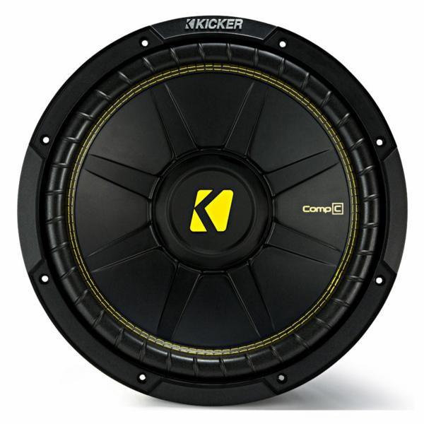 Kicker 新型 CompC シリーズ12インチ（30CM）4ΩSVCサブウーハーCWCS12 (44CWCS124）です。●最大入力：600W，●定格入力：300W，●公称インピーダンス：4ΩSVC，●周波数特性：27Hz〜500Hz，...