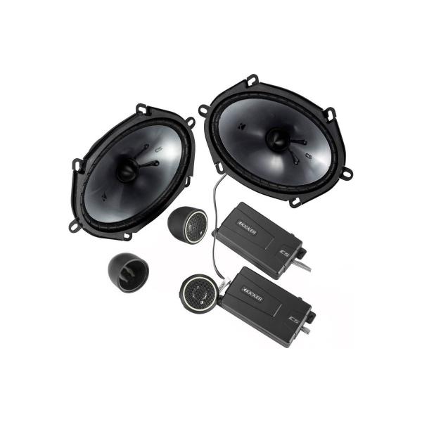 Kicker 最新型 CSシリーズ楕円形16cmx20cm(6x8")2-Way コンポーネントスピーカーCSS684 (46CSS684)です。定格入力:75W、瞬間最大入力:225W,能率:90dB,再生周波数帯:40Hz〜21KHz,...