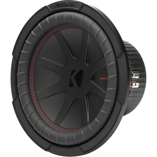 Kicker CompRシリーズ 25cm (10インチ) CWR10 (48CWR104) (4Ω) です。入力:400W/800W (RMS/最大) ,再生周波数帯域:30〜500Hz,取付穴直径:23.1cm,取付奥行き:13.3cm...