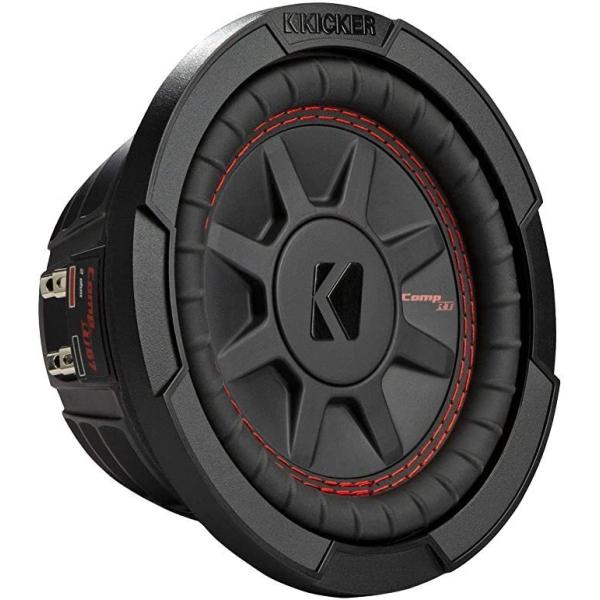 Kicker 薄型 CompRTシリーズ 16.5cm (6.75インチ) サブウーハー CWRT674 (48CWRT674) 4ΩDVCです。●入力:150/300W (RMS/最大),音圧レベル:82.6dB (1W/1m)、再生周波...