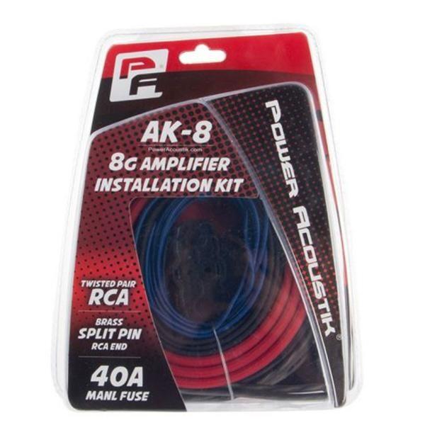 アメリカ人気のPower Acoustik(パワーアコースティック)8ゲージアンプ配線キット AK-8です。●8ゲージ電源ケーブル：17ft(約549cm)●8ゲージグランドケーブル：3ft(約91cm)●16ゲージスピーカーケーブル：25...