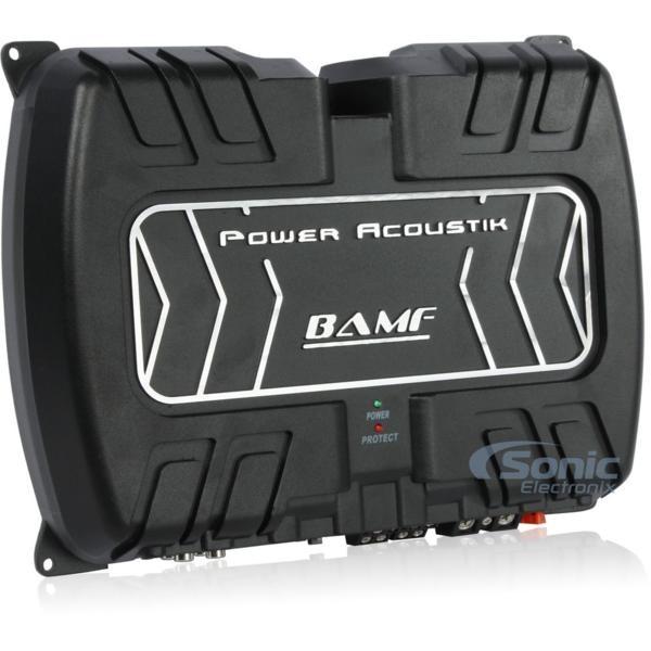 アメリカ人気のPower Acoustik (パワーアコースティック) BAMFシリーズ Class A/B 4chパワーアンプ BAMF4-1200です。最大出力：1200W,定格出力：75W×4ch (4Ω) 、150W×4ch (2Ω...