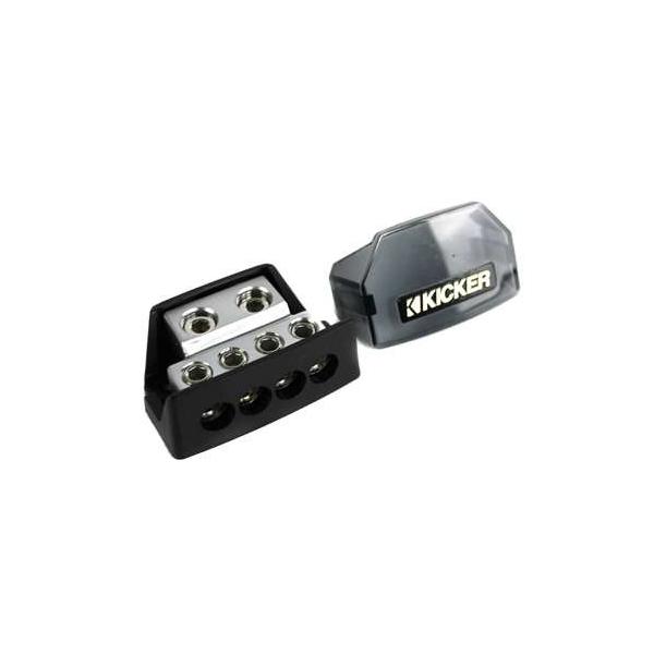 KICKER ディストリビューションブロックDB4です。 KICKERDB4分配ブロックは、1/0〜8ゲージのワイヤーを接続できます。Versa-Gauge接続ポイントは、特大の六角ネジを採用し確実な接続を実現します。ワイヤーレセプタクルは...