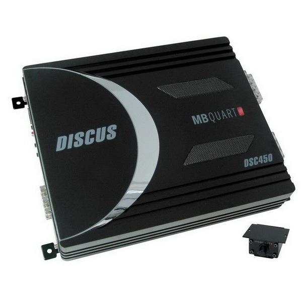 MB Quart Discusシリーズ 4chパワーアンプ DSC450です。出力：50W RMS@ x 4ch（4Ω）、100W RMS@ x 4ch（2Ω）、200W RMS@x 2ch（4Ω）、S/N比：>92dB, 入力感度：...