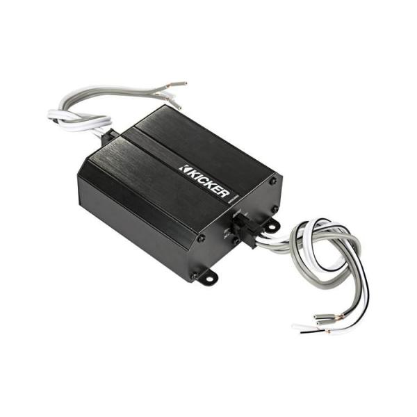 Kicker&amp;#160;純正ヘッドユニットに必要とされる抵抗を与え、外部2チャンネルまたはモノラルアンプを追加することができるKISLOAD2です。サイズ（LxHxW)：9.53x3.81x8.51cm国内定価：￥16,500メーカ...