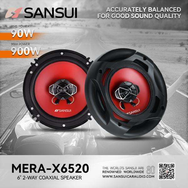 「高品質・高信頼性」をモットーにしてきた日本のブランドSANSUI MERAシリーズの2-Way 16cm (6インチ) コアキシャルスピーカー MERA-X6520 (ペア) です。最大入力 (Peak Power)：900W (1ペア)...