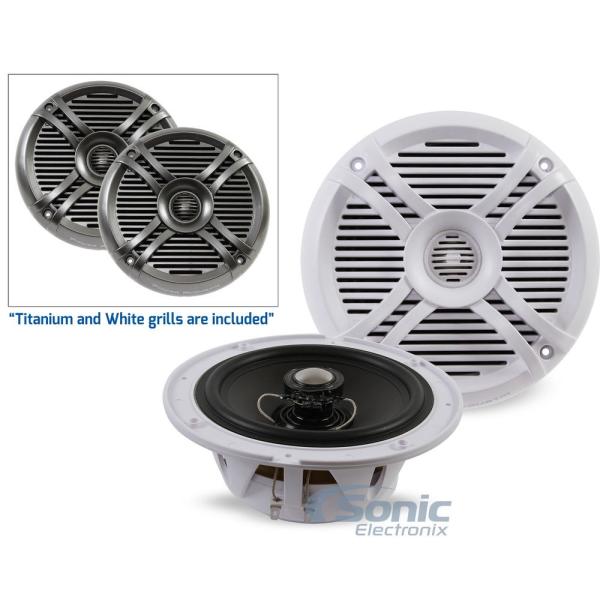 アメリカ人気のPower Acoustik （パワーアコースティック）マリーングレード16.5cm (6.5") 2wayコアキシャルスピーカーMF-65WT（ペア）です。●仕様：16.5cmマリーングレードコアキシャル2-Wayスピーカー...