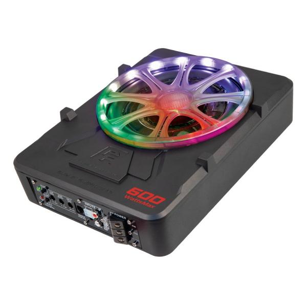 アメリカ人気のPower Acoustik (パワーアコースティック) 超薄型 RGB LED付/Class D アンプ内蔵の20cm (8インチ) ウーハーBOX PUB-8Lです。最大出力 : 600W, 周波数特性 : 50-150H...