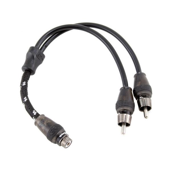 Rockford オーディオY型アダプターRFITY-1F（2オス-1メス）です。優れたノイズ除去を実現するデュアルツイスト設計、安全な接続を実現する6カットコネクタとスプリットセンターピン、耐久性を高める編み込み外部シールドを備えています...