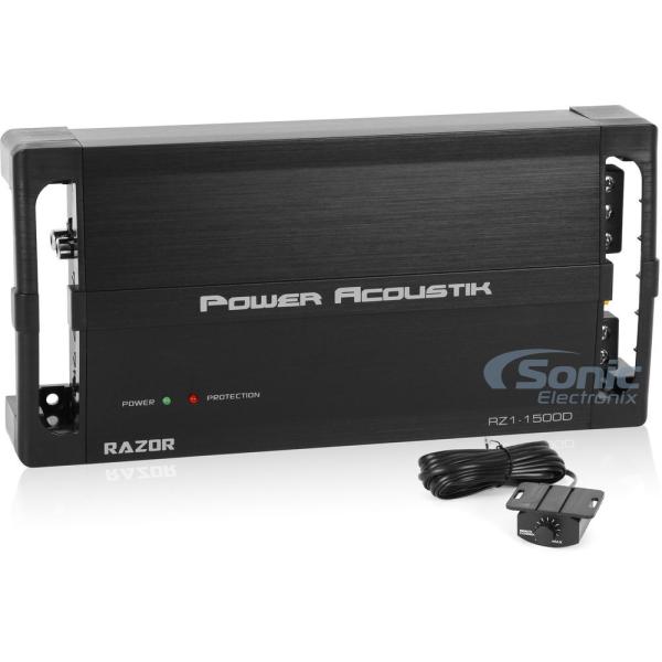 アメリカ人気のPower Acoustik (パワーアコースティック) 超小型 RAZORシリーズ Class D 1chパワーアンプ RZ1-1500Dです。最大出力：1,500W, 定格出力：600W×1ch (4Ω) 、900W×1c...