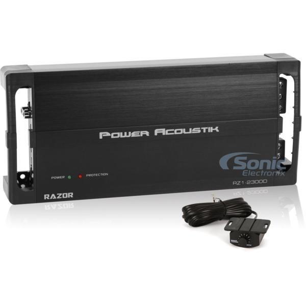 アメリカ人気のPower Acoustik（パワーアコースティック）超小型 RAZORシリーズ Class D 1chパワーアンプ RZ1-2300Dです。最大出力：2,300W, 定格出力：900W×1ch（4Ω）、1400W×1ch（2...