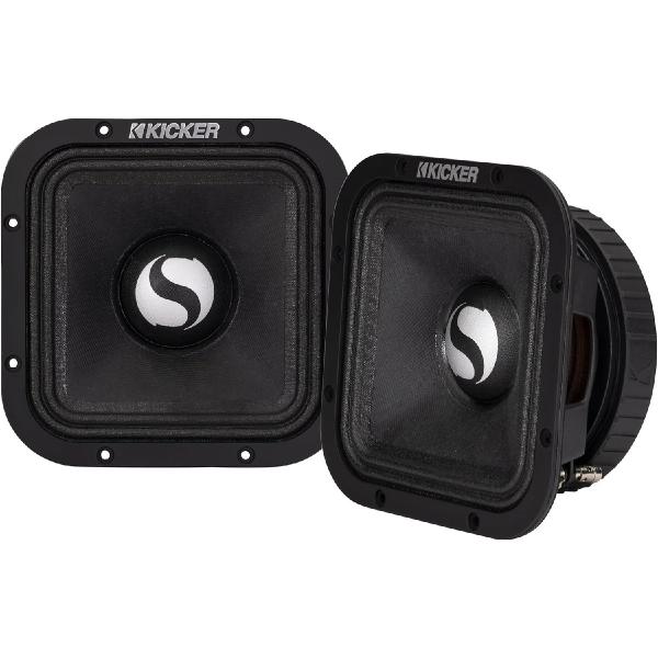 Kicker STシリーズ PRO Audio専用（SPL レベルの競技向けに設計）23cm（9インチ）スクエア型ミッドレンジ ST9MR8（49ST9MR8）（1ペア）です。定格入力：50-300W、瞬間最大入力：600W,能率：94dB...