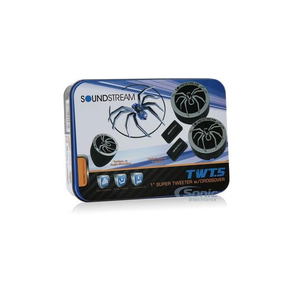 Soundstream?PEI 25mm(1インチ） ドームツイーターTWT.5（ペアー）です。このツイーター セットは、より深い低音を聞くことができると同時に、より正確さと自然さを必要とするあらゆるサウンド システムに優れた追加製品です。...