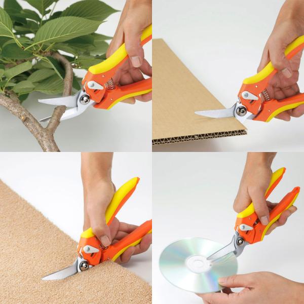 ■特長・軽い力でスパスパと何でも切れるハサミ・ダンボールやカーペット、木の枝などの処分に最適・硬いものや厚いものでもスイスイ裁断可能・女性でも持ちやすい形状・疲れにくく手にフィットしやすいグリップ・刃の開き方が2段階に使い分け可能・切るもの...