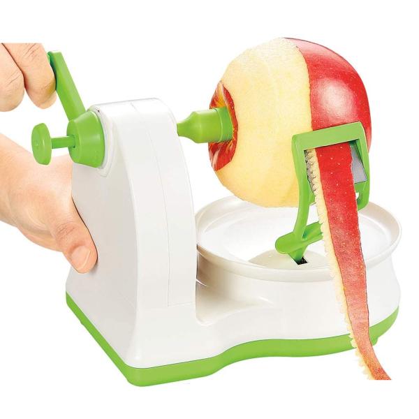 ■特長・ハンドルを回すだけでカンタンに皮むき・リンゴをピンに差し込んでセットし、後はハンドルを回すだけ・皮むきが苦手な方でもキレイに剥けます・皮の厚さを調節可能■サイズ縦12×横21.5×高さ15cm■重量375g■素材本体：ポリスチレン（...