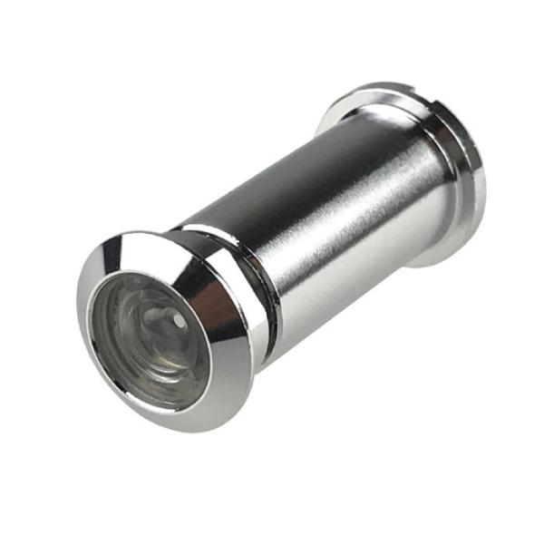 回り止め型の取付穴形状にも対応！視界約160度で死角が少ないドアスコープです。今付いてあるドアスコープを死角の少ない視界約160度のスコープに付け替えできます。※ドアに付いてあるドアスコープ（のぞき穴）は、コインなどを利用して部屋内から簡単...