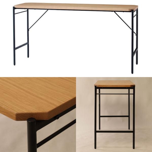 ■サイズW1400×D450×H700mm■重量16kg■素材天板：MDF（25mm厚）オーク突板エッジ：天然木（オーク）ポリウレタン塗装フレーム：スチール（直径22.2mm）粉体塗装■耐荷重天板：20kg■仕様お客様組立品