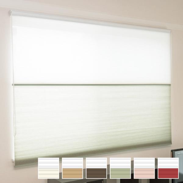 ■特長・レースと不透明の2種類の生地で光量や視線の調節が自在・ソフトな風合いの不織布生地を採用し、光を程良くやわらげる・断熱と保温効果で美しく窓辺を彩る・表面に縫い目やコード穴がなく嫌な光漏れを防止・ハニカム構造が作る空気層で室内を快適に・...