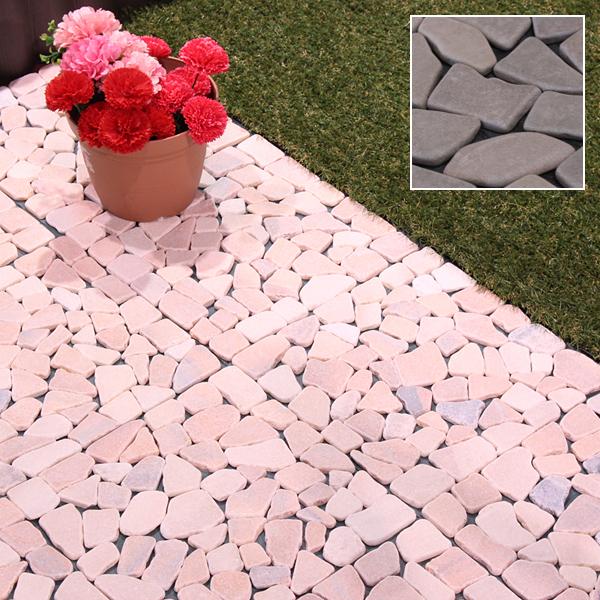 ■特長・雑草防止用マットなのに天然石付きでオシャレ・防草シート付きで敷くだけでOKの簡単設置・水を通すのに日光を遮断・設置スペースに合わせてカット可能■セット内容同色6枚セット■サイズ1枚あたり：幅30.5×奥行30.5×高さ1cm■重量1...