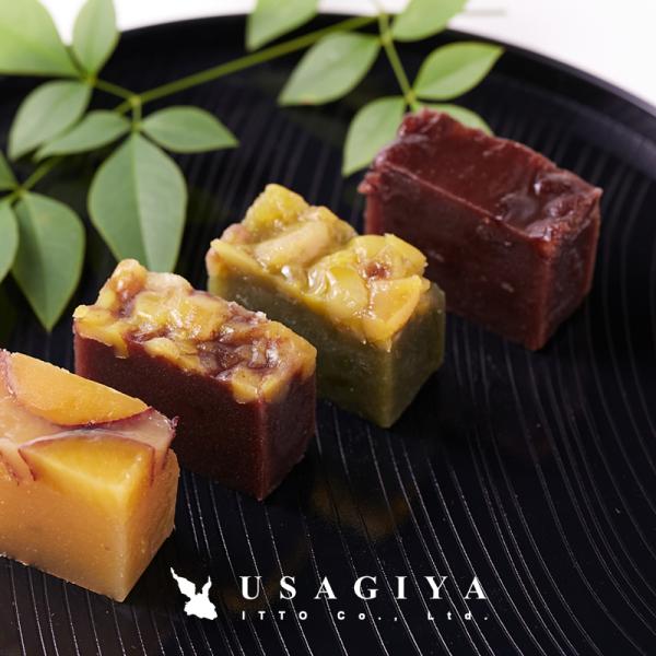 ■原材料名【あずき蒸し羊羹】砂糖（国内製造）、小豆甘納豆（小豆、砂糖）、こしあん、小麦粉、澱粉【栗むし羊羹】砂糖（国内製造）、こしあん（小豆、砂糖）、栗、小麦粉、澱粉、食塩/クチナシ色素【抹茶栗蒸し羊羹】白餡（国内製造）、砂糖、小麦粉、片栗...