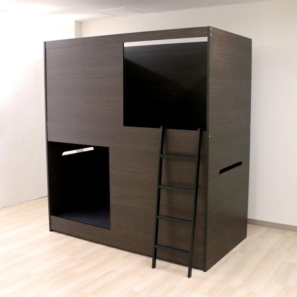 ■特長・プライバシーを守るボックス型2段ベッド・視界を遮る設計でプライベート空間を確保・ホテルや寮、仮眠スペースとしても最適・防音性に優れた快適な設計・高級感のある木目デザイン・ウレタン入り床板で快適な寝心地を実現・ソフトなクッション性のあ...