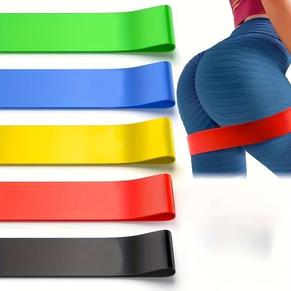 5本セットフィットネス レジスタンスバンド, トレーニングテンションバンド, リフティング, レッグトレーニング, ピラティス, ボディストレッチ, 筋力トレーニングに