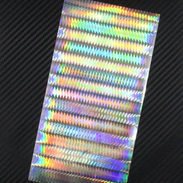 ホログラム シート 貼り付け後は、トップコーティングを施してください20cmx10cm  1枚(粘着性シールタイプ)