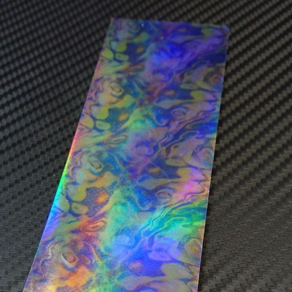 ホログラム シート 貼り付け後は、トップコーティングを施してください5cmx30cm  1枚(粘着性シールタイプ)