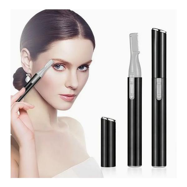 フェイスシェーバー　黒気になるまゆ毛や襟足、ひげ、産毛などをサッとカット！いつでもどこでもビューティーフェイス！長さ調節アタッチメントを使用すれば剃りすぎをふせげます。コンパクトサイズなので携帯にも便利です。 ＜サイズ＞（約）全長13cm×...