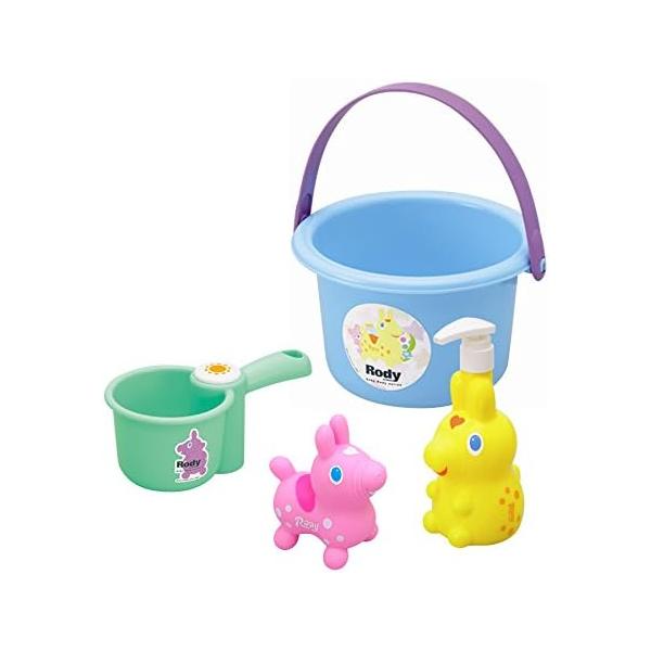 【ベビーロディといっしょにバスタイムを楽しもう！】●バスタイムが楽しくなる、かわいいベビーロディのおふろグッズがいっぱい！●バケツ、手おけ、シャンプーボトル、押すとピュッと水が飛び出すみずてっぽうの4点セットです。●対象年齢：3才〜[材質]...