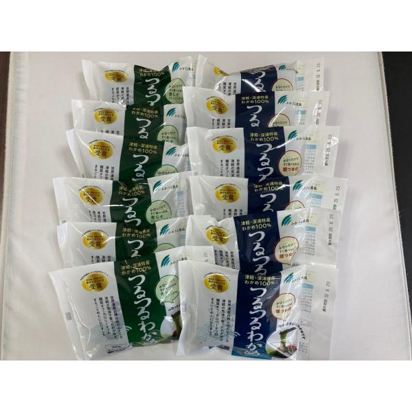 ◆商品説明[メーカー]ふかうら食品[内容量]・つるつるわかめ 100g(麺つゆタレ付)×6個・つるつるわかめ 100g(青じそタレ付)×6個[原材料]【つるつるわかめ 100g(麺つゆタレ付)】麺：わかめ(青森県深浦産)、食塩/炭酸ナトリウ...