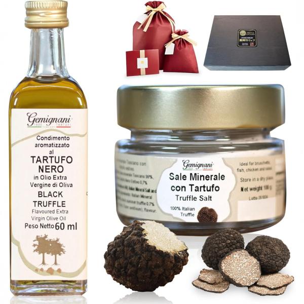 ◆商品説明[メーカー]Truffle Universe[内容量]黒トリュフオイル60ml、黒トリュフ塩100g[専門分野]防腐剤フリー、GMOフリー