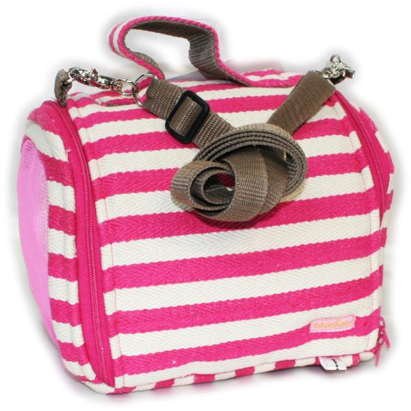 スモールアニマル用におしゃれで楽しいミニサイズキャリーバッグ。両面ジッパーだからお手入れや取り出しが簡単♪中にはカイロが入れられる小さなポケットが付いています。ちょっとしたおでかけに便利です。【サイズ】幅約１７ｃｍ　奥行約１７ｃｍ　高さ約１...