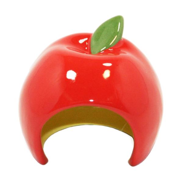 ジャンガリアンハムスターにピッタリサイズの陶器製ハウス。【サイズ】幅約８ｃｍ　奥行き約７．５ｃｍ　高さ約６．５ｃｍ（葉っぱ部分約１．５ｃｍ）※すべて手作りで作っておりますので商品によってサイズや色に若干ばらつきがございますのでご了承ください...