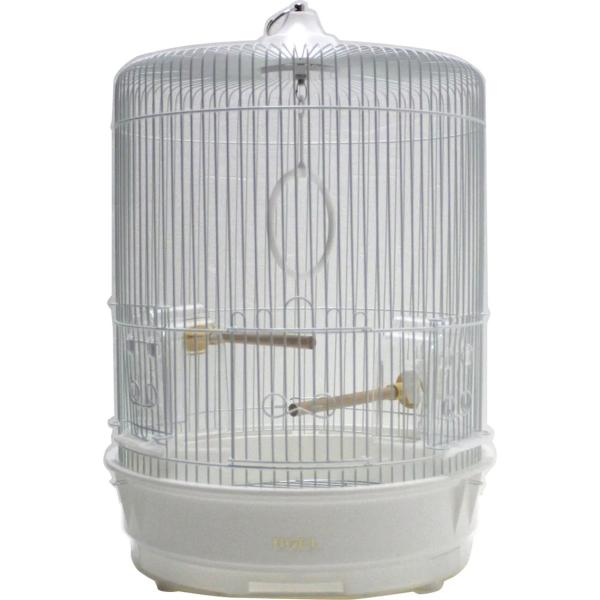 とってもエレガントなデザインで、お部屋のインテリアに映える鳥かごです。ＨＯＥＩ「半月スタンドＬ」、「半月スタンドＬＬ」に吊るしてご使用できます。【サイズ】 ３７６ × ３７６ ×５５５ｍｍ【セット内容】・本体アミ　1 枚・Ｒ４４０ＬＬ用足無...