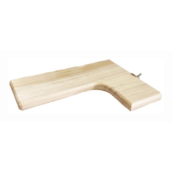 L字のフロア。厚みがしっかりしていて安定感抜群です。ケージ内の通り道にピタリです。天然の広葉樹使用１００％天然木・クギ不使用【サイズ】約W195×D270×H20ｍｍ【付属品】金属ねじ×2個付【販売元】川井　栃木県那須郡※天然木を使用してお...