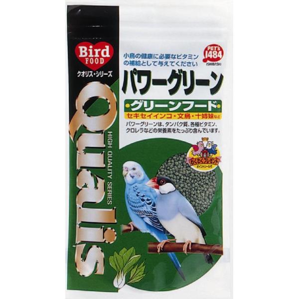 タンパク室、各種ビタミン、クロロフィリンなどの栄養素をたっぷり含んでいます。飼い鳥に不足しがちな緑黄野菜の補充にクロレラを特殊加工して添加しています。 【原材料名】小麦粉・ホミニーフード・脱脂大豆・米糠・アルファーミール・魚粉・植物性油脂オ...