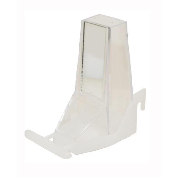 小鳥用の餌入れ。フック付なのでカゴの中の好きなところに、取り付けできます。小鳥の好きな鏡付き。【サイズ】約１０５×５５×１３０ｍｍ【販売元】コバヤシ　埼玉県加須市※画像は商品イメージです。