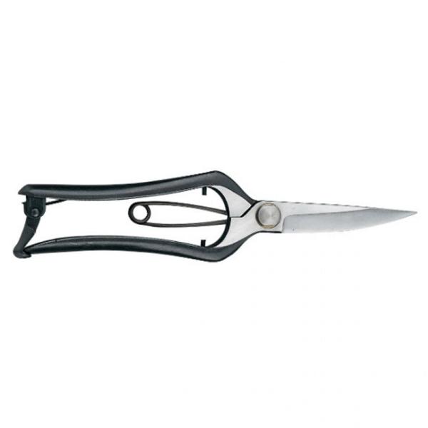 芽切・剪定・刈込の3つの作業をこなします。受刃と切刃の剪定刃になっています。品　番：1153サイズ：全長：215mm重　量：185g入　数：1本