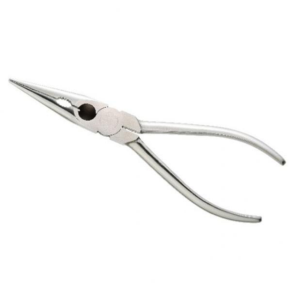 ステンレス製の八床です。ペンチ式なので頑丈の作りをしております。2.6mmまでの銅線も切断可能です。品　番：3220サイズ：全長：約160mm重　量：約114g材　質：ステンレス生産国：日本入　数：1本