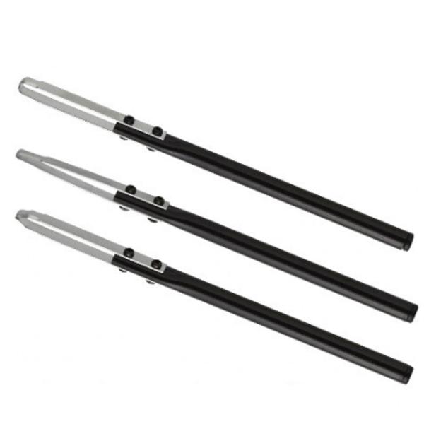 盆栽の神・舎利作りの皮むきにお使いください。柄は金属製のパイプです。太丸、細丸、三角の3本セット。単品で買われるよりお得になっています。品　番：2284サイズ：全長：約210mm生産国：日本入　数：1セット安心の喜久和ブランド