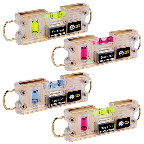 2方向水平器です。コンパクトで持ち歩きに便利です。4種類のカラーからお選びください。品　番：ED-16TBLPGG（グリーン）、ED-16TBLPGR（レッド）、ED-16TBLPGBL（ブルー）、ED-16TBLPGGR（グリーンレッド）...