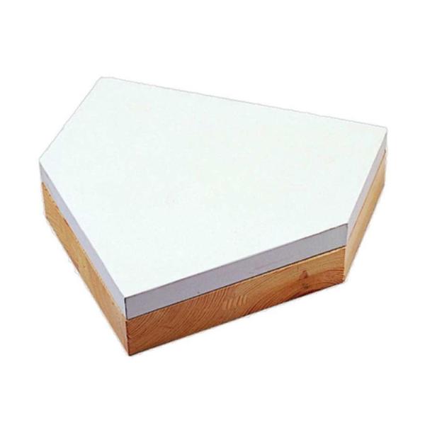 品質にこだわり、手入れしやすい、ハイクオリティ埋込式固定ホームベースです。品　番：RB710サイズ：幅432mm×奥行432mm×斜305mm×厚さ100mm（木60mm+ゴム40mm）材　質：木、天然ゴム+合成ゴム入　数：1個2023年よ...