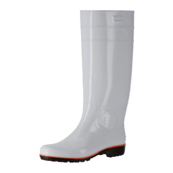 丈が長い耐油性のPVC長靴。オレンジのラインが目印。水産市場や漁協で長く愛用される長靴です。品　番：Z-01サイズ：29cm材　質：PVCカラー：ホワイト、ブラック、ブルー、レッド、カーキ生産国：日本入　数：1足※ホワイトとブラックのみ耐油...