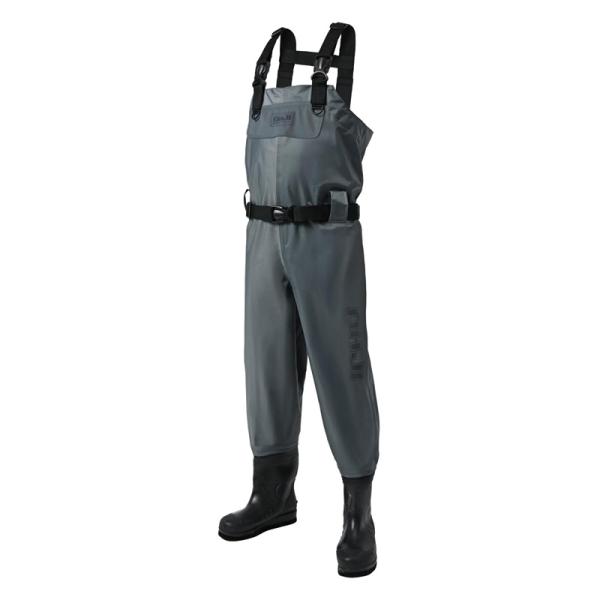 胸まで覆う万能型のチェストハイウェーダー。胸元まで丈があるため、深い水深から浅瀬まで、海や川など、あらゆる釣り場でオールマイティーに使用できる定番のウェーダーです。シーバス釣りで深場に立ち込む際や、湖でのトラウト釣りにも最適です。磯、ゴロタ...