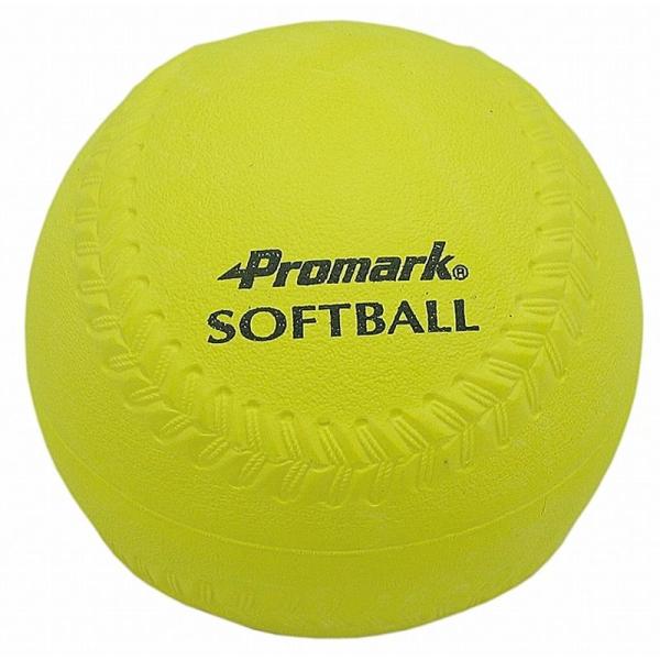 練習用のやわらかいソフトボールです。品　番：SB-803PUサイズ：直径：約97mm材　質：表面：ラバー　芯：PU対　象：中学・一般用カラー：イエロー入　数：1球ソフトボール、キャッチボール、バッティング、ボール