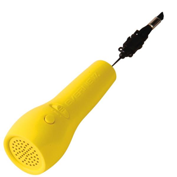 2音切り替え式だからバンの他にホイッスルのピー音が出せる。品　番：EKB095サイズ：長さ13cm×最大径6cm重　量：100g(電池含）材　質：ABS樹脂音　量：ホイッスル音：120db/ピストル音：116db（スピーカーより10cmの距...